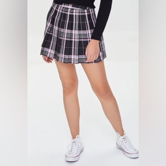 Forever 21 | Skirts | Nwt F2 Barbie Pink Plaid Pleated School Girl Skirt | Poshmark